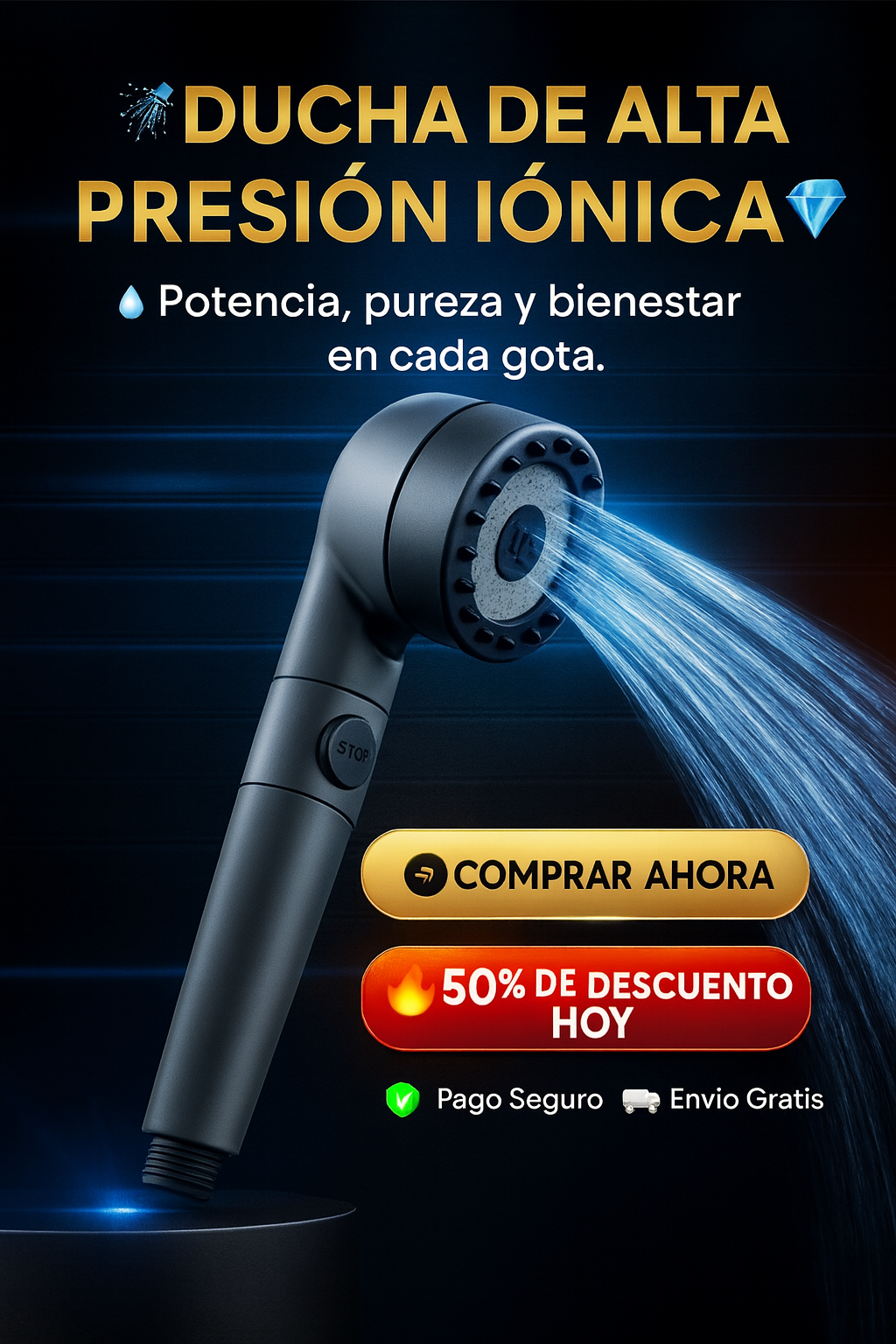 🌟 DUCHA DE ALTA PRESIÓN IÓNICA🚿 – Importadora Oferfly